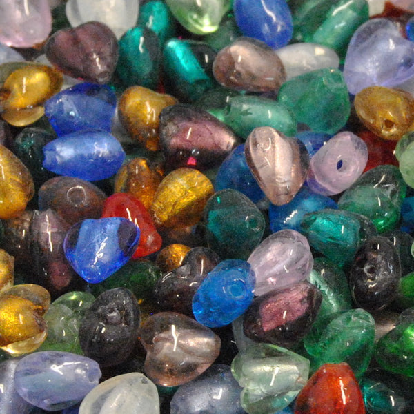 Beads of Courage, Beads at Home, Small Glass Hearts (100 pcs/unit ...